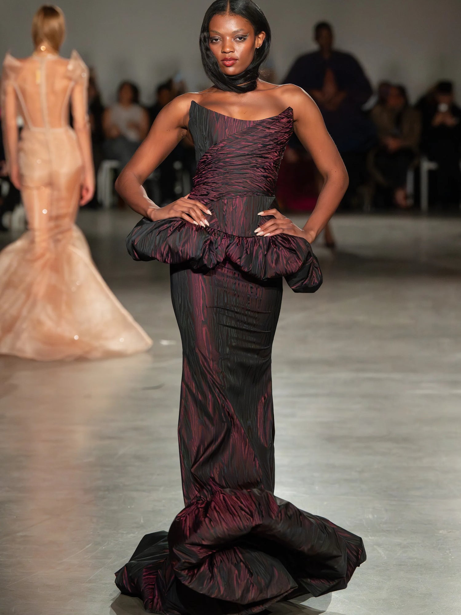 Morie Peplum Bubble Hem Gown | Christian Siriano